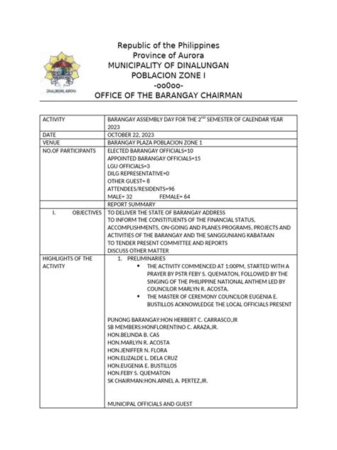 Assembly Report Pdf