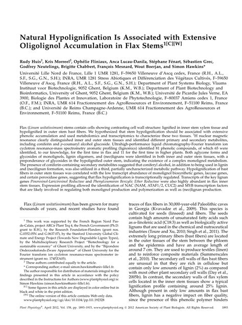Pdf Natural Hypolignification Is Associated With Extensive