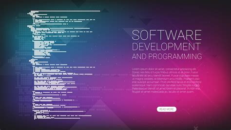 Premium Vector Software Development And Programming Program Code On Laptop Screen Big Data