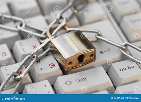 Lock And Keyboard Stock Image Image Of Prohibition Secret