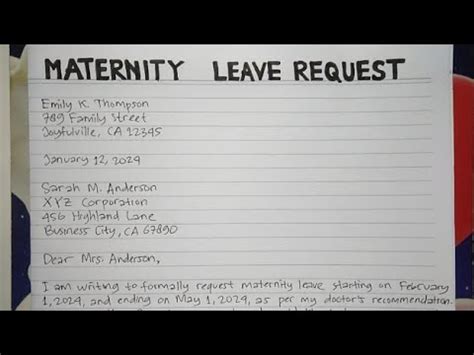 How To Write An Email Asking For Maternity Leave