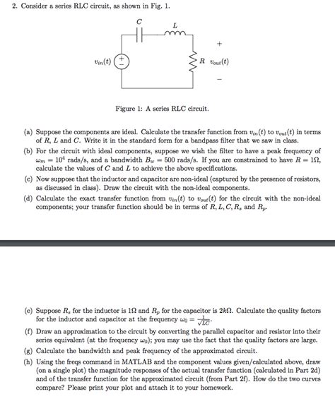 Solved 2 Consider A Series Rlc Circuit As Shown In Fig 1