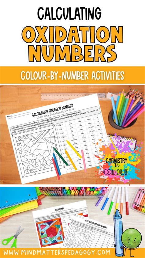 With This Colour By Number Worksheet Chemistry Or Science Students Can Practice Calculating