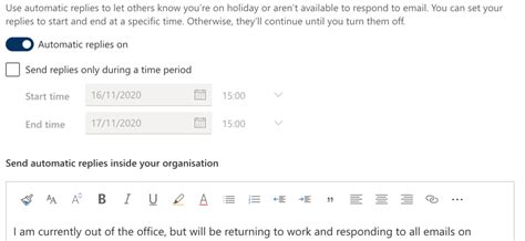 How To Set Automatic Replies Digital Technologies