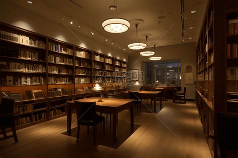 夜晚安静图书馆高清图片下载 正版图片600013682 摄图网
