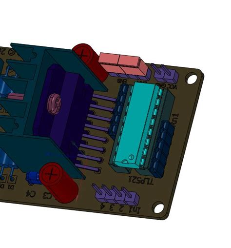 L298n直流步进马达智能车机器人驱动step 模型图纸下载 懒石网