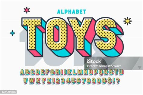 만화 3d 디스플레이 글꼴 디자인 알파벳 문자 및 숫자 복고풍에 대한 스톡 벡터 아트 및 기타 이미지 복고풍 핀업걸 3차원 형태 Istock