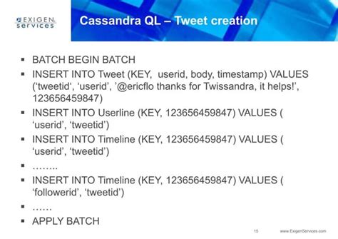 Apache Cassandra Part 2 Data Model Example Machinery Pptx