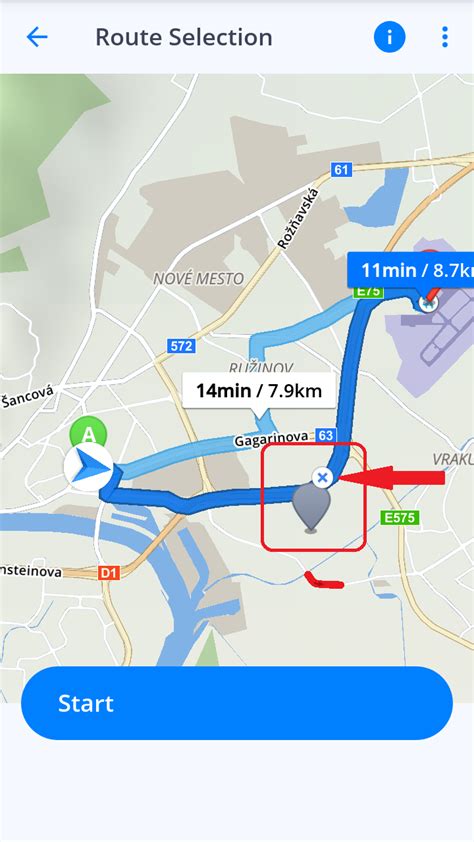 Removing And Skipping Waypoints Sygic Gps Navigation For Android 173