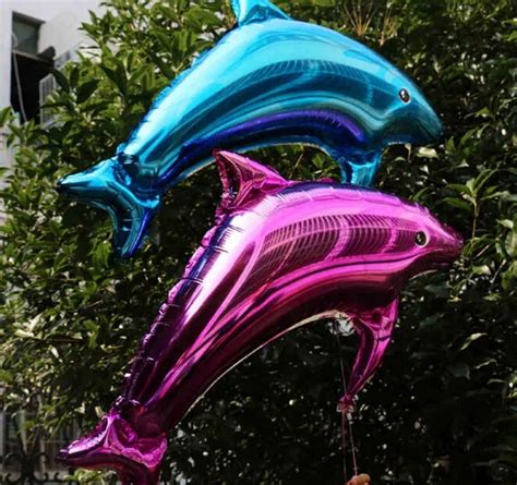 10pcslot Large Size 84x48cm Dolphin Foil Helium Balloon Birthday Party Wedding Decoration
