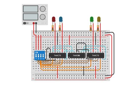 Circuit Design Mod 16 Synchronous Down Counter Tinkercad