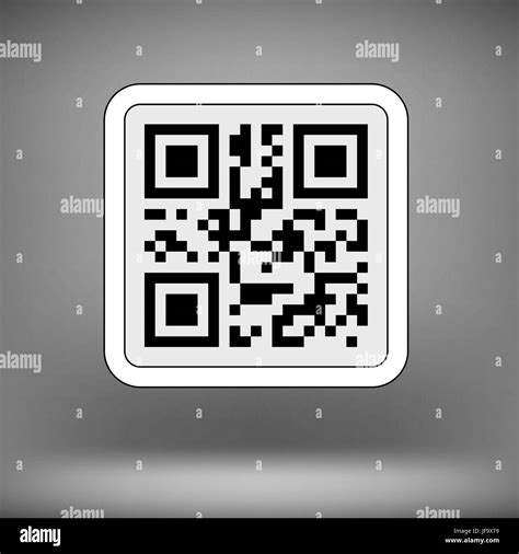 Product Barcode D Square Label On Soft Grey Background Sample QR Code Ready To Scan With Smart
