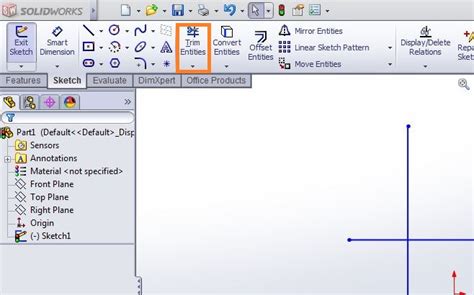 How To Use Solidworks Trim Entities Sketch Tool Tutorial For Beginners