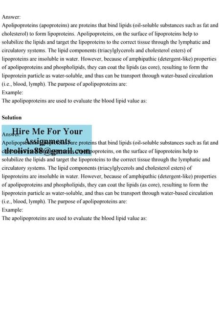 Answerapolipoproteins Apoproteins Are Proteins That Bind Lipids Pdf