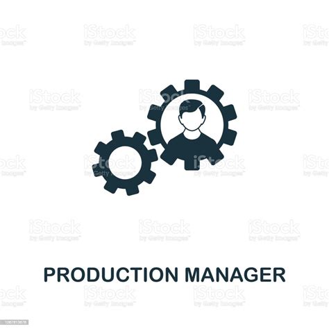 생산 관리자 아이콘입니다 시작 아이콘 컬렉션에서 프리미엄 스타일 디자인입니다 Ui와 Ux가 픽셀 완벽 한 생산 관리자 인쇄 사용 소프트웨어 애플 리 케이 션 웹 디자인에 대