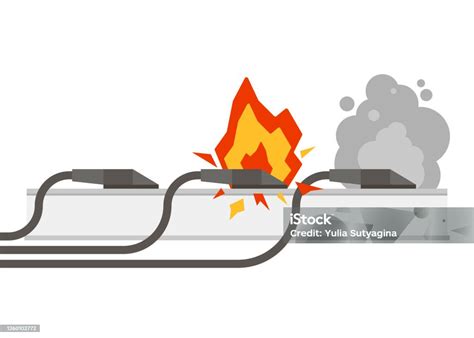 화재 배선 화재 연기 불꽃과 케이블의 전기 회로 코드가 있는 소켓 세트입니다 과부하에서 불에 소켓과 플러그 단락 전기 회로 깨진