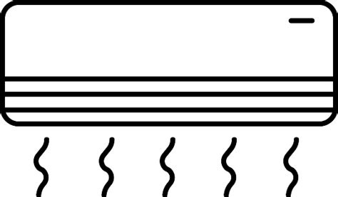 에어컨 라인 아이콘입니다 호텔과 레스토랑에서 벡터입니다 에어컨 통풍구 투명한 배경에 열 편집 가능한 스톡 전자 가전 제품과 관련된 공기 흐름 조건 냉각 가정 생활에 대한