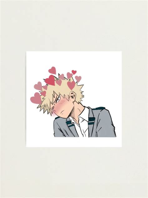 Blushing Bakugo Colored Version Photographic Print By