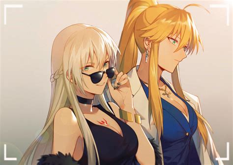 Artoria Pendragon Morgan Le Fay Artoria Pendragon And Morgan Le Fay Fate And More Drawn