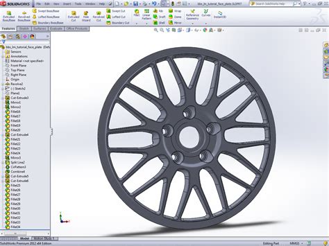 Tutorial How To Model A Bbs Lm Wheel In Solidworks And Show Design Intent Grabcad Tutorials