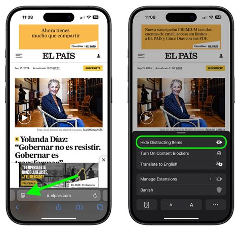 Ios Get Rid Of Website Distractions In Safari Macrumors