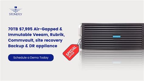 70tb 7 995 Air Gapped And Immutable Veeam Rubrik Commvault Site Recovery Backup And Dr Appliance
