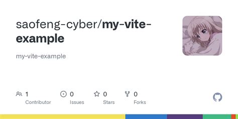 GitHub Saofeng Cyber My Vite Example My Vite Example