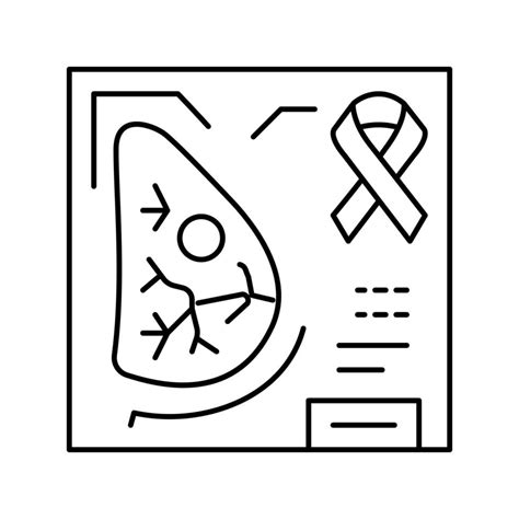 Breast Cancer Marker Female Health Check Line Icon Vector Illustration 19576035 Vector Art At