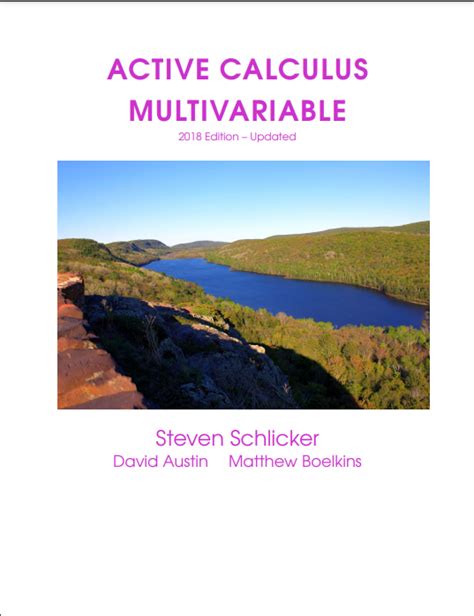 solutions for active calculus multivariable 1st by steve schlicker