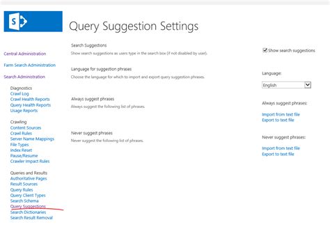 2013 Search Suggestions From Custom Result Source Sharepoint Stack
