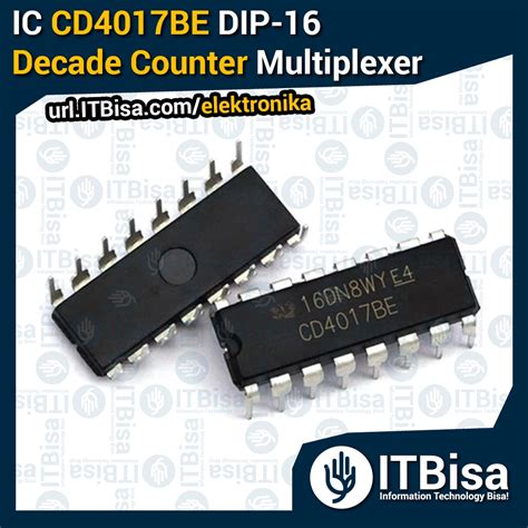 Jual Itbisa Ic 4017 Cd4017be Dip 16 Decade Counter Divider Led Berjalan Running Chaser