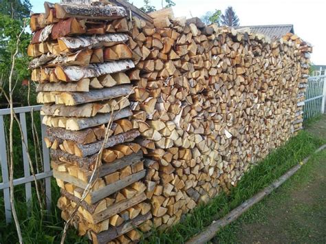 Поленница для дров, Сложенная поленница