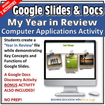 Google Slides And Docs Formatting Lessons Computer Applications Class