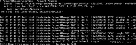 Centos的network网络配置后无网络问题systemctl Stop Networkmanager Csdn博客