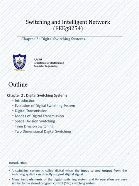 Chapter 2 Digital Switching Systems Eeeg8254 Download Free Pdf