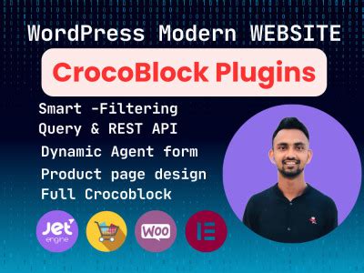 WordPress Modern Website Using Crocoblock JetSmart Filter Jetengine Upwork