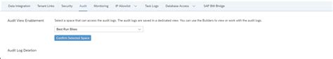 set up and review audit logs in sap datasphere sap tutorials