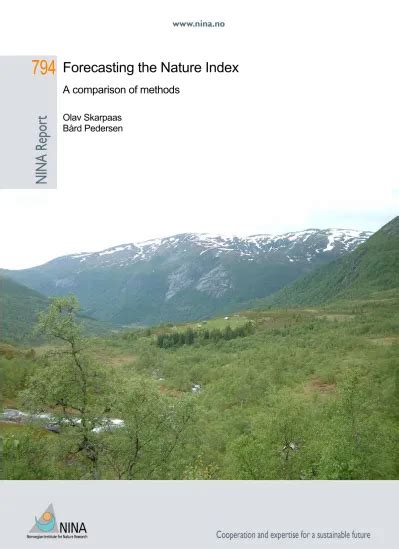 Forecasting Methods Forecasting The Nature Index A Comparison Of Methods