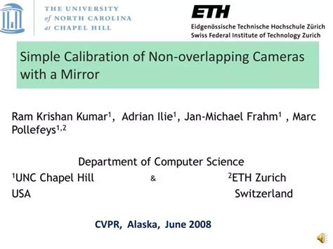 ppt simple calibration of non overlapping cameras with a mirror