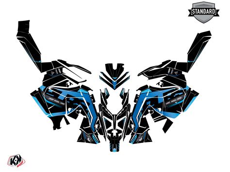 Kit Déco Motoneige Polaris Fade Bleu Kutvek