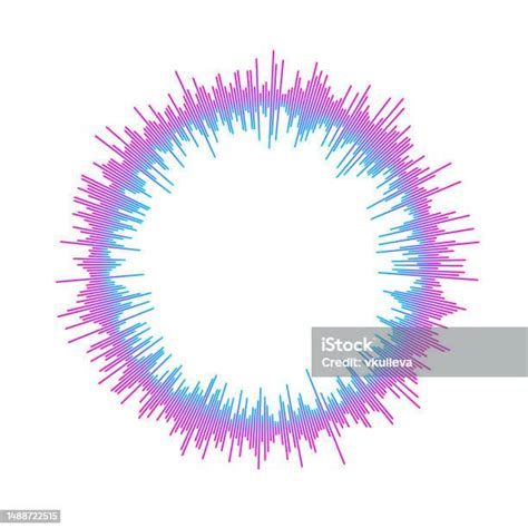 Circle Sound Wave Equalizer Bar Linear Music Player Visualisation Concept Radial Audio Signal Or