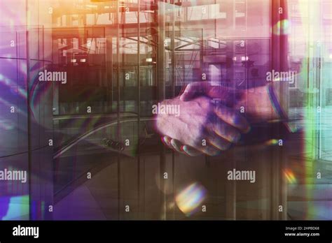 Handshaking Of Business Person In Office As Teamwork And Partnership