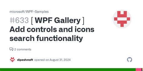 Wpf Gallery Add Controls And Icons Search Functionality Issue Microsoft Wpf Samples