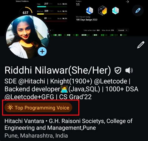 Riddhi Nilawarsheher On Linkedin Programming Topvoice