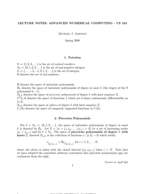 Lecture Notes1 22 Pdf Spline Mathematics Interpolation