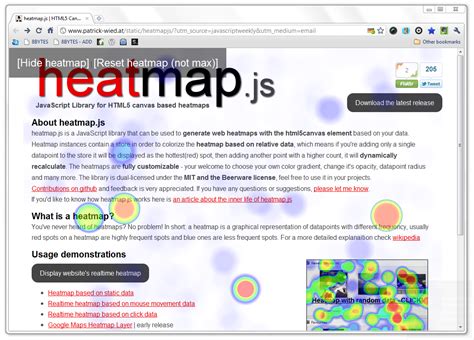 Javascript Library For Html5 Canvas Based Heatmaps Churchmag