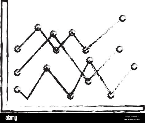 Diagram Linear Graph Statistical Analysis Business Stock Vector Image
