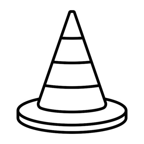 Style Dillustration Du Cône Vectoriel De La Route Vecteur Premium