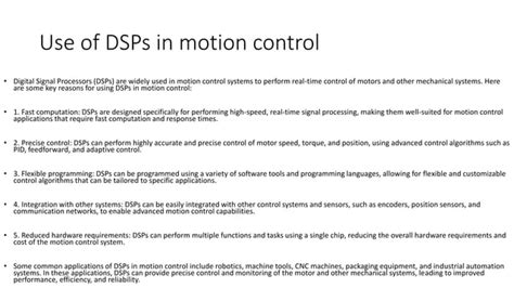 Dsp Based Motion Controlpptx