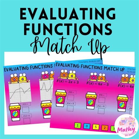 Evaluating Functions Match Up Digital Activity By Thats Mathy By Jessica